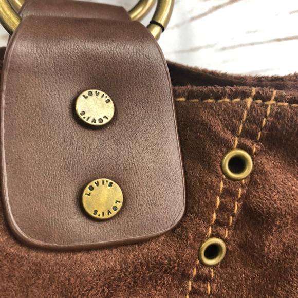 Levi's | Bags | Levis Brown Faux Suede Eyelet Handbag | Poshmark